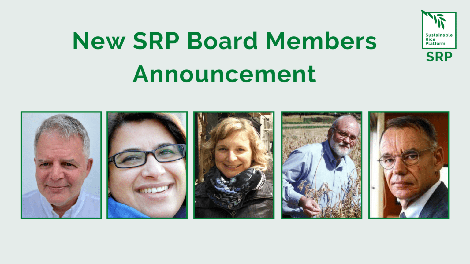 New SRP Board Members Announcement – Sustainable Rice Platform (SRP)