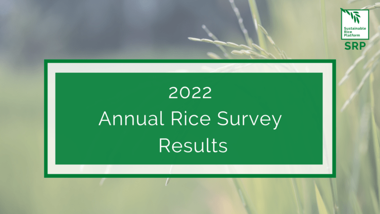 SRP survey results show growing interest in sustainable rice ...