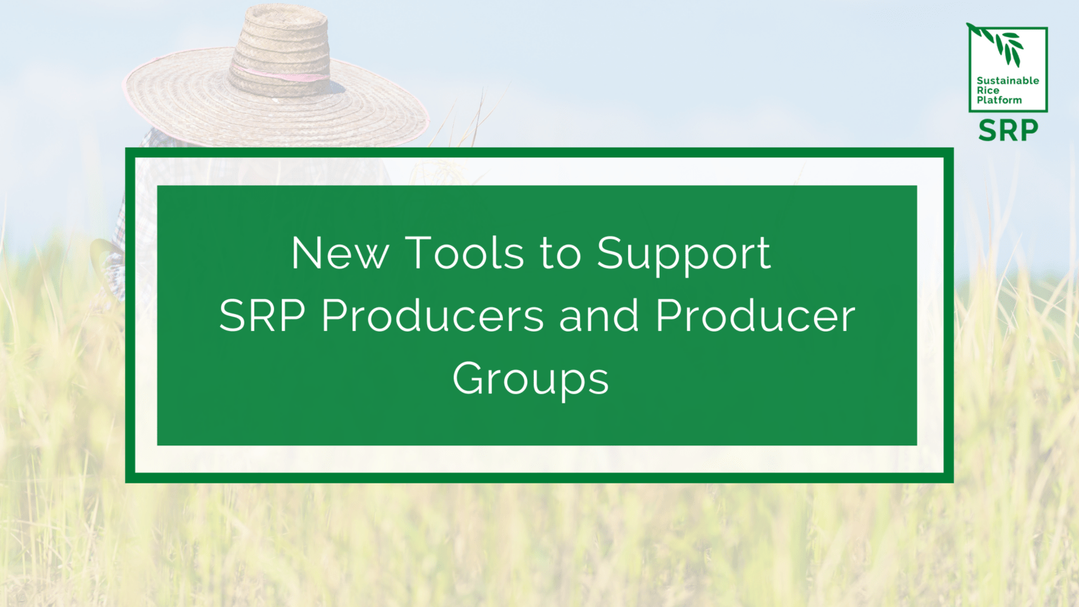 New Tools to Support SRP Producers and Producer Groups – Immediate ...