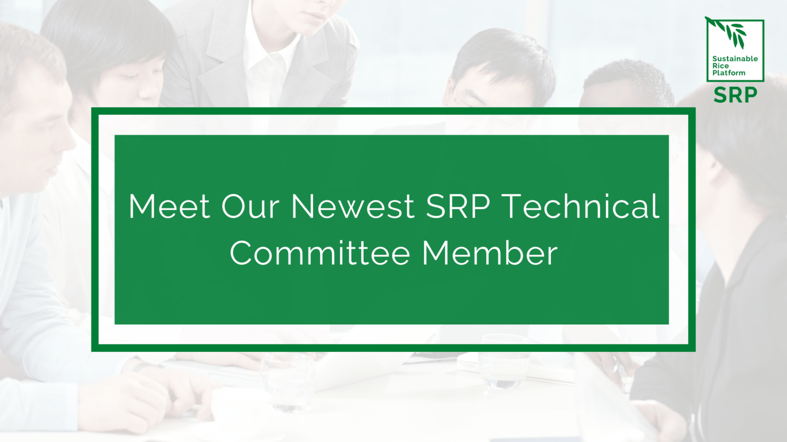 Meet Our Newest SRP Technical Committee Member – Sustainable Rice ...