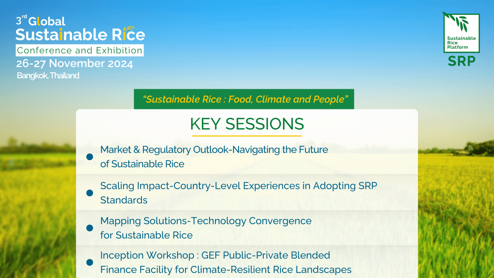 Agenda Highlights, Call for Speakers & Sponsors – Global Sustainable ...