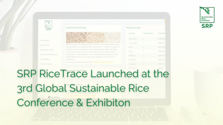 SRP RiceTrace Officially Launched at the 3rd Global Sustainable Rice ...