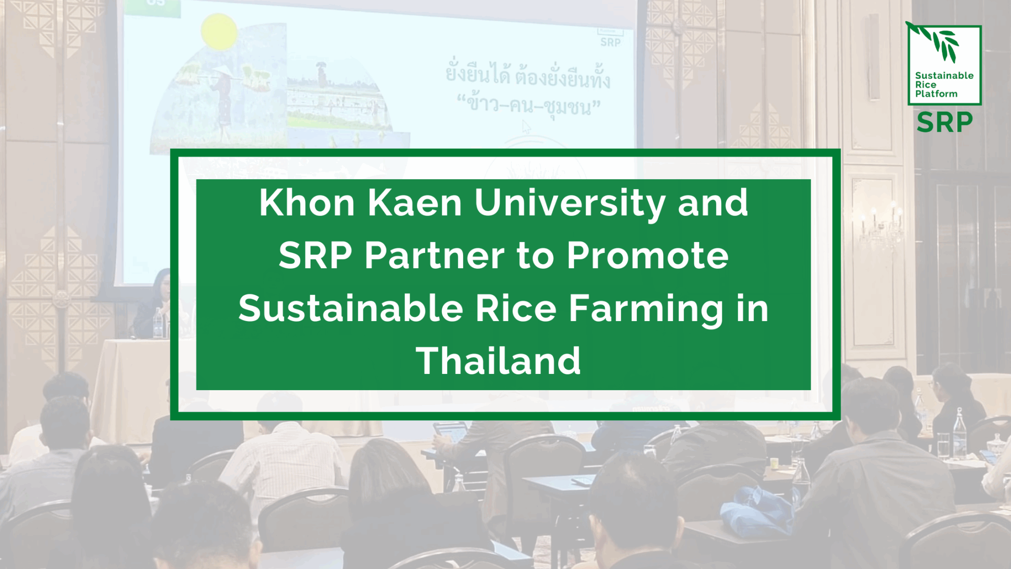 Welcome new SRP member – Sustainable Rice Platform (SRP)