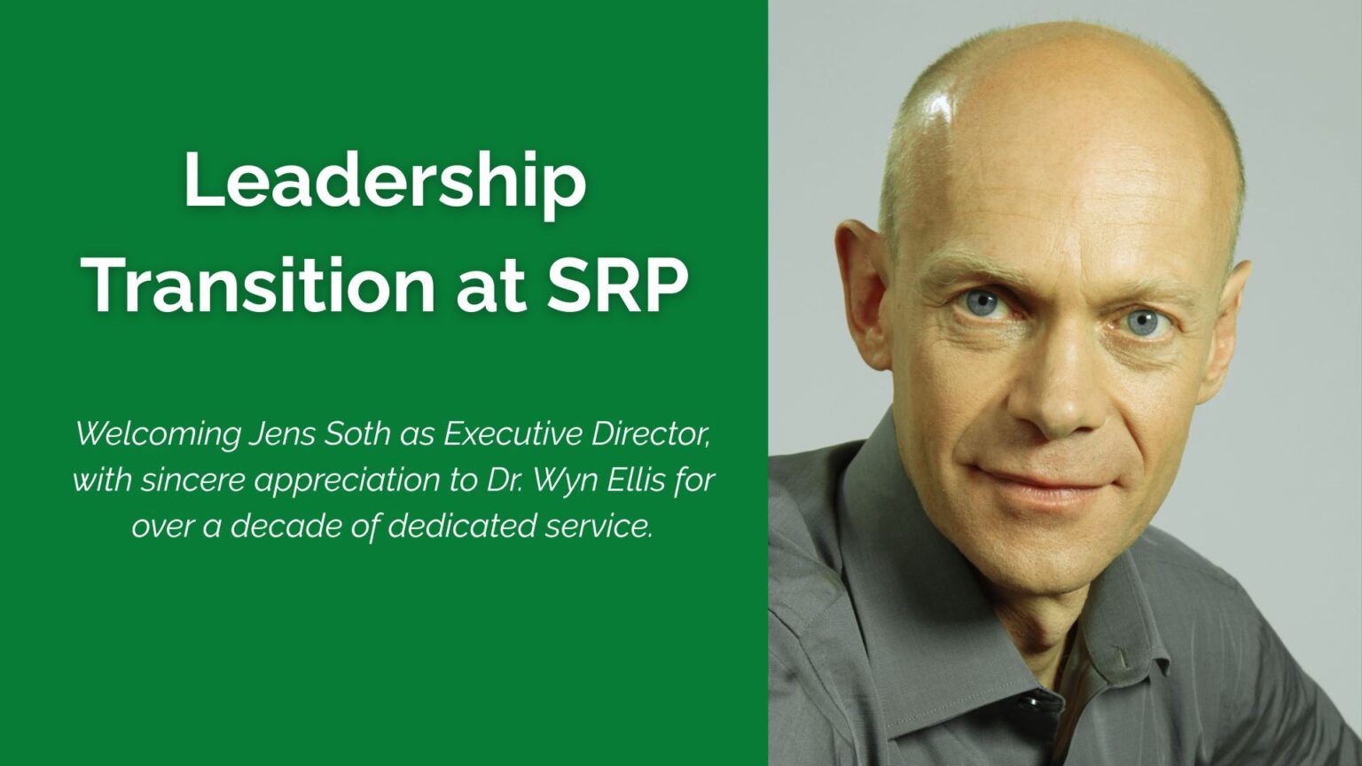 SRP Welcomes Jens Soth as Executive Director and Pays Tribute to Dr ...